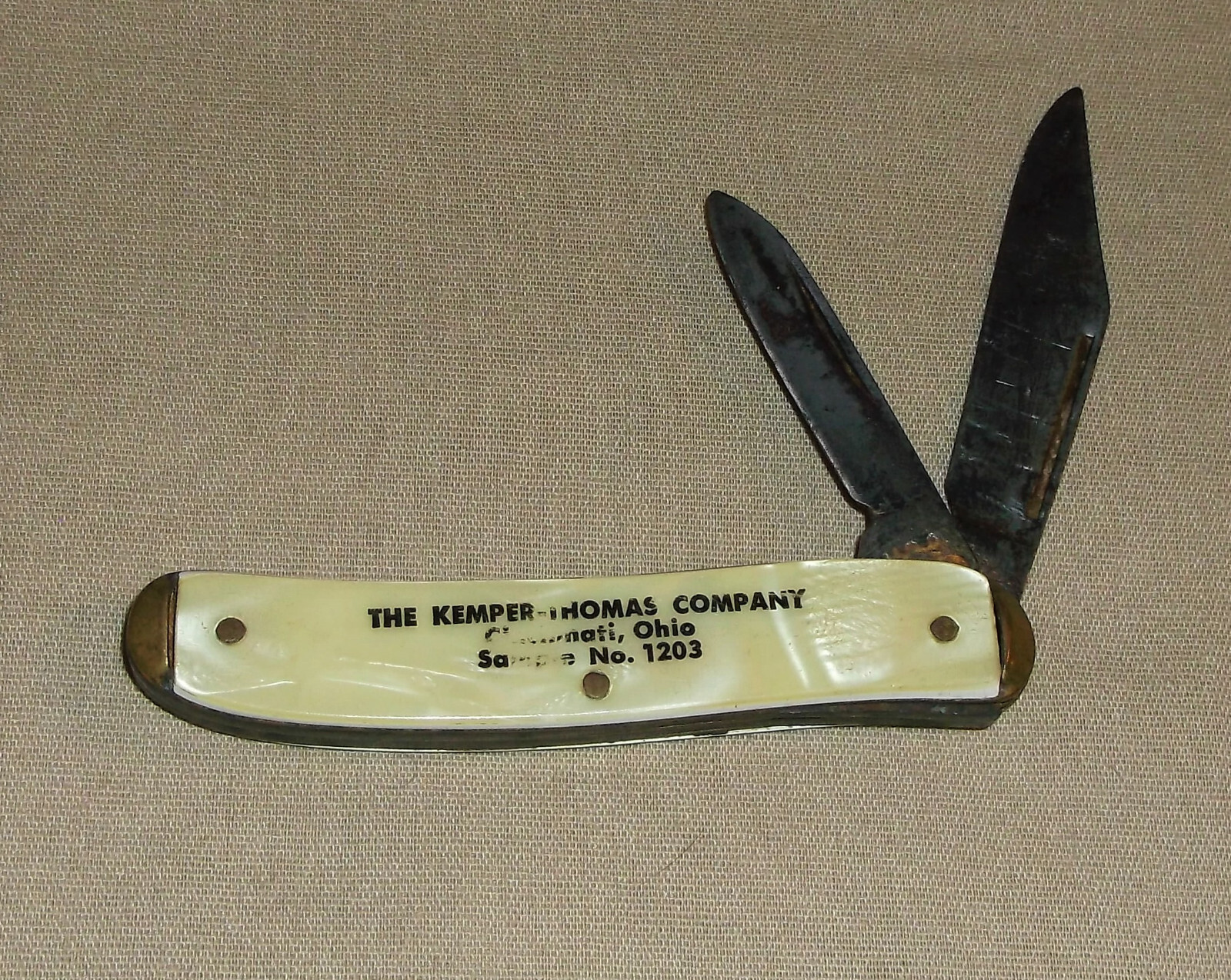 Vintage Kemper Thomas Co. Ad Colonial Pocket Knife Mother of Pearl ...