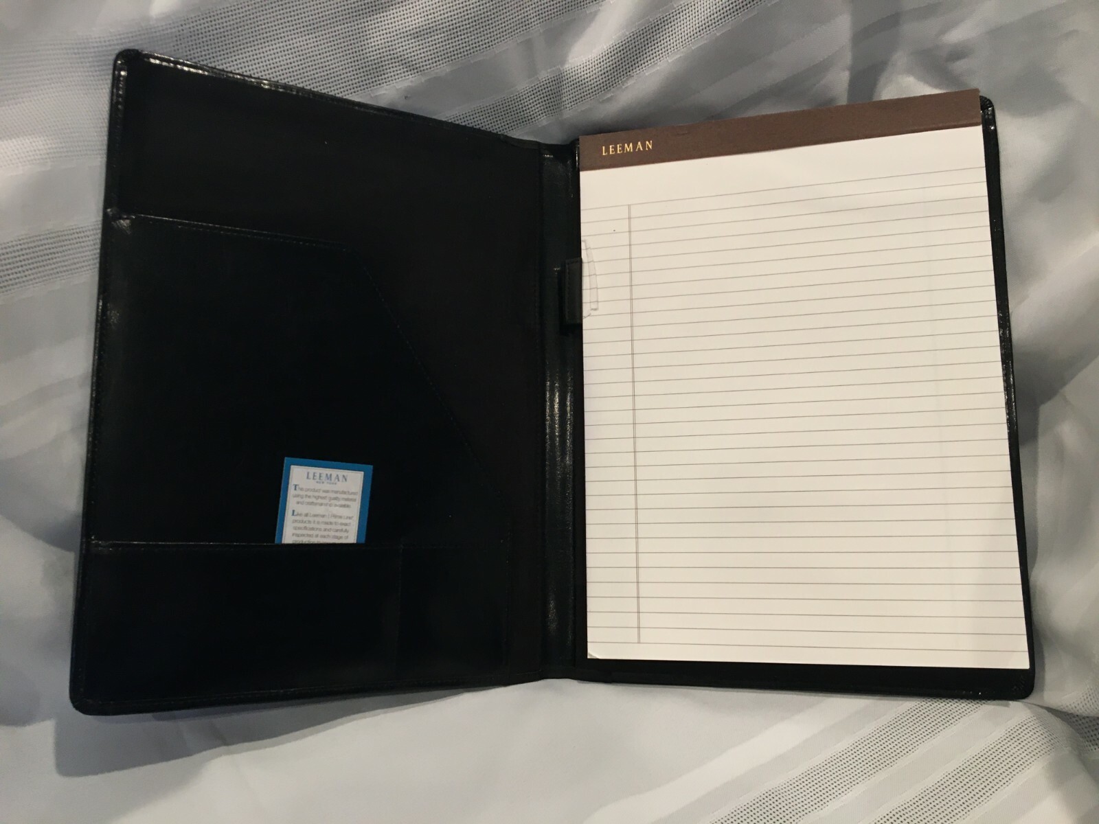 LEEMAN Padfolio Faux Leather Large Size Comes with Notepad New Unused ...