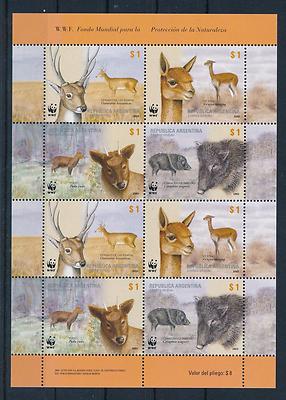 [54127] Argentina 2002 Wild animals Mammals WWF Deer Wild pig MNH Sheet ...