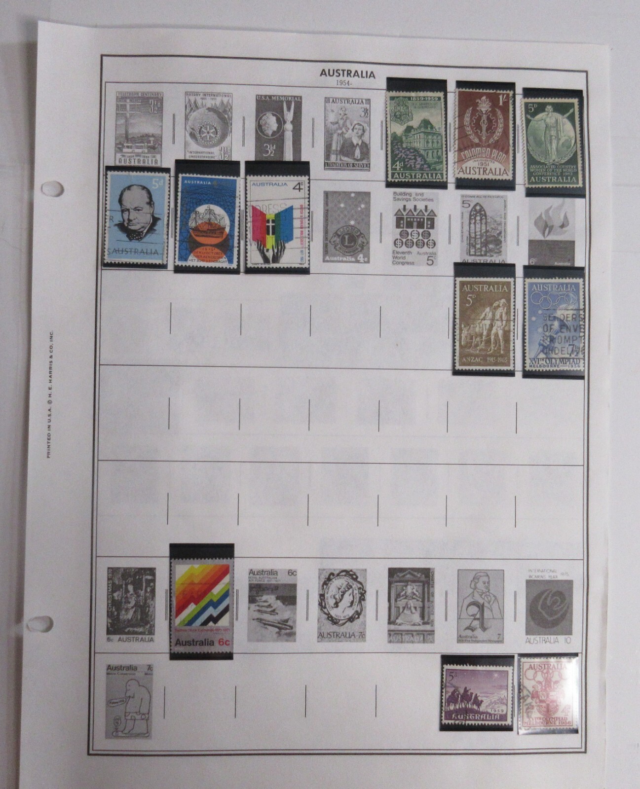 AUSTRALIA LOT OF STAMPS ON ALBUM PAGES various 100+ all different | eBay