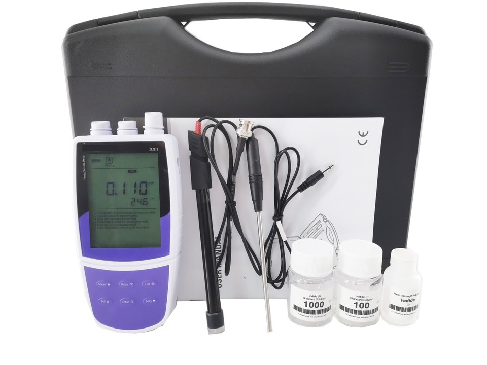 Portable Chloride Ion Meter CL Ion Tester With Temp Display 0.5% F.S ...