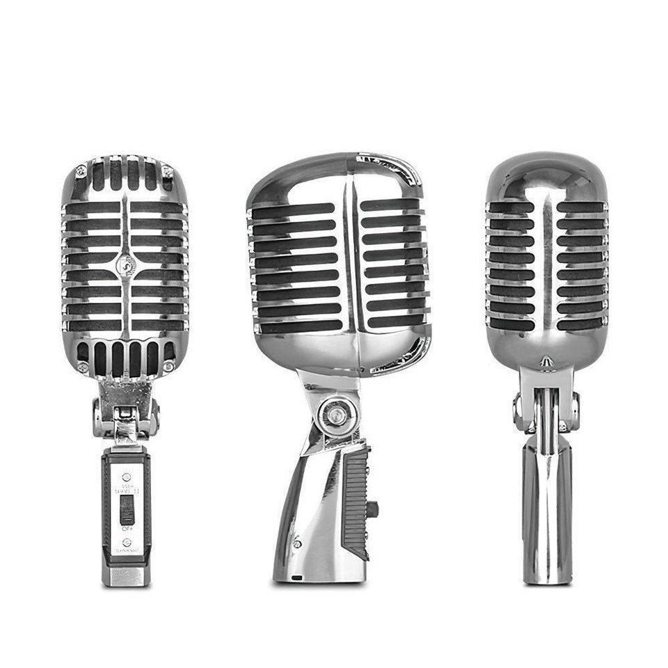 55SH Series Packet Dynamic Vocal Microphone Wired Cardioid Silver Mic ...