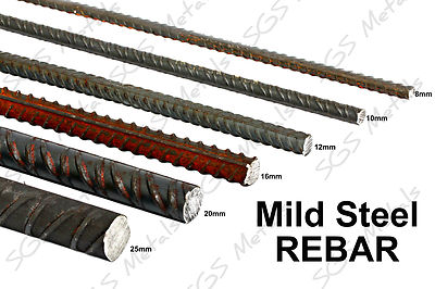 Mild Steel REBAR 12 Lengths to choose from & 6 Diameters available | eBay