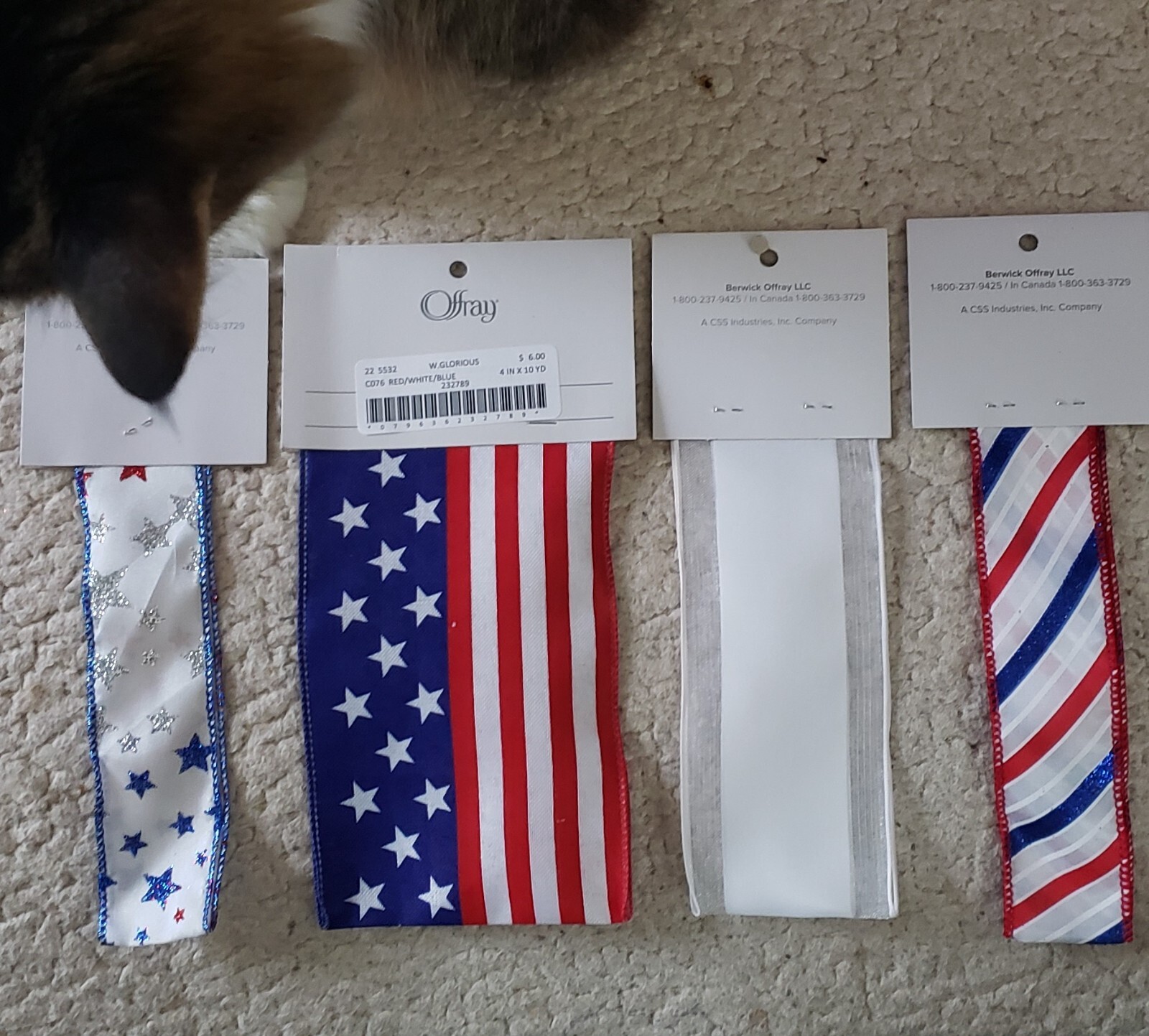 Four Wire ribbon Sampler at 3/8 yard each totaling 1 1/2 yards. | eBay