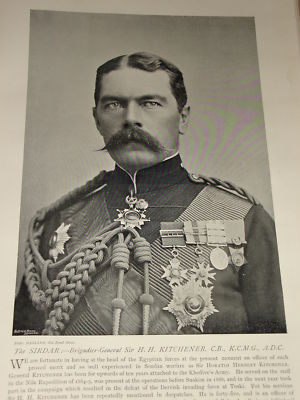 1896 BRIG GEN SIR HORATIO HERBERT KITCHENER THE SIRDAR | eBay UK