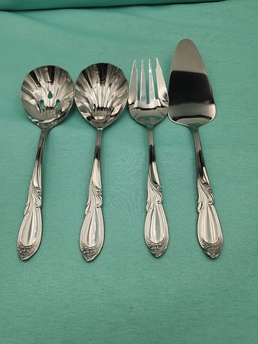 MAJESTIC Stainless 4 Serving Pieces Excel Korea Flatware Serving Pieces ...