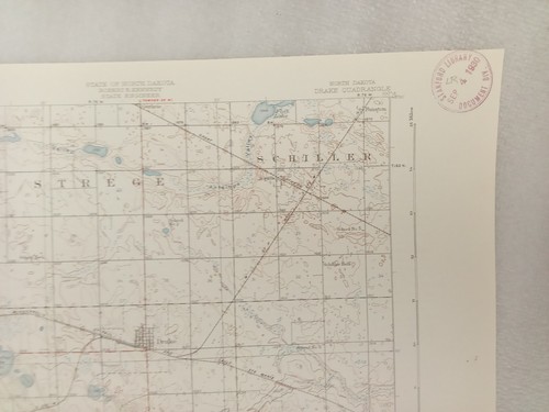 VINTAGE ORIG DRAKE NORTH DAKOTA GEOLOGICAL SURVEY TOPO MAP ...