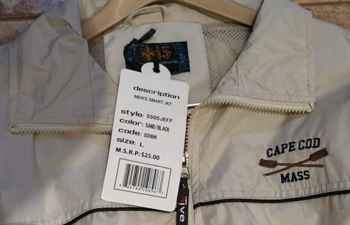 CAPE COD MEN'S i 5 PREMIUM APPAREL WINDBREAKER JACKET - New w Tags Size ...