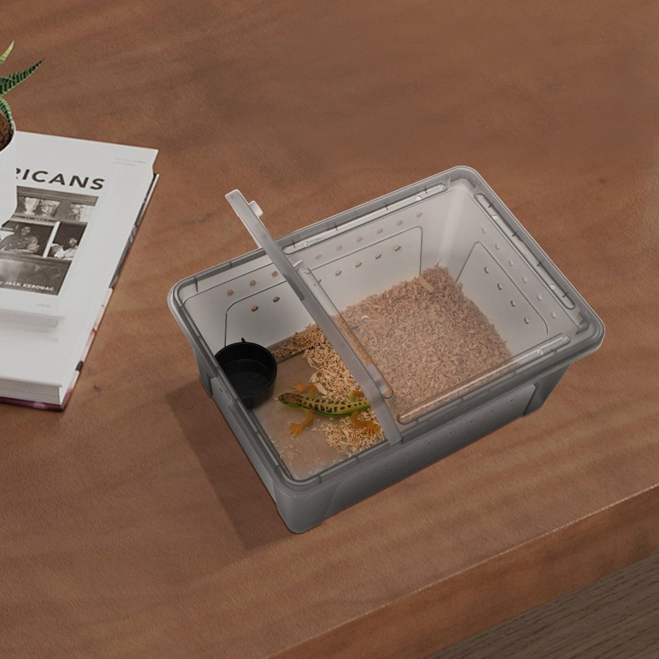 Reptile Feeding Box: Plastic Snake Breeding Case Habitat Cage Portable ...
