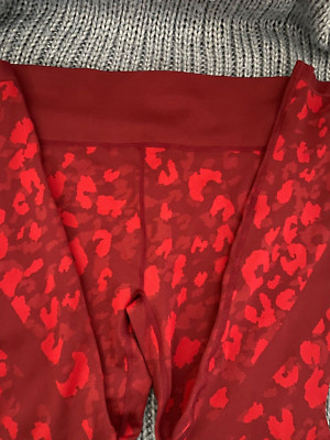 New Zella Leopard Pattern Baselayer Leggings Size Small S Red | eBay UK