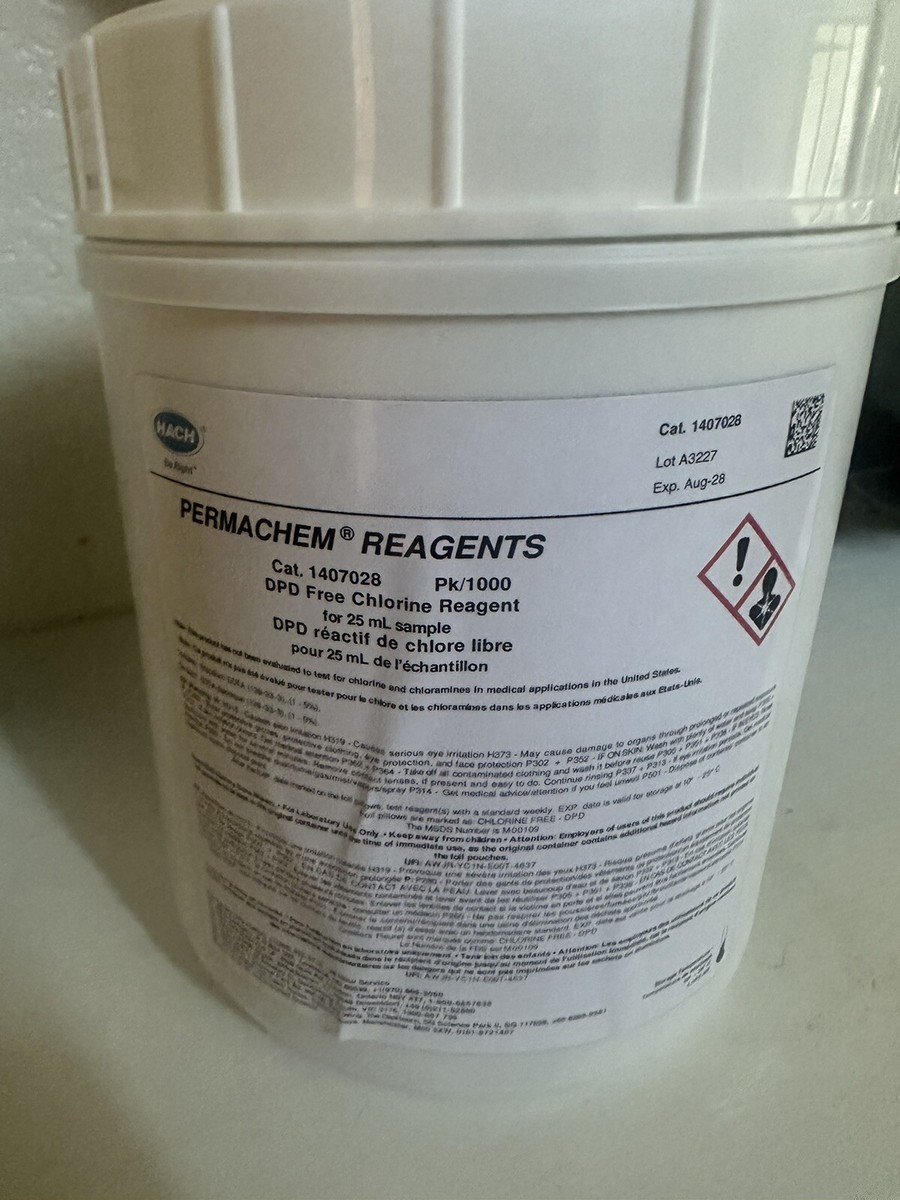 Water Quality Analysis Reagents Hach DPD Free Chlorine Reagent Powder ...