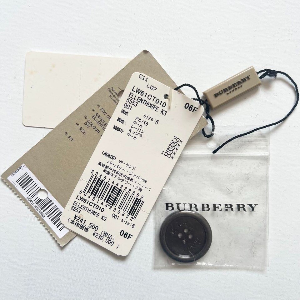 BURBERRY LONDON Mix of different materials docking long coat Woman's ...