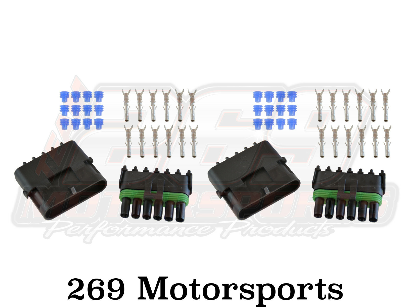 WEATHER PACK 6 PIN CONNECTOR 12-16 AWG Wire Water Tight Quick Connect ...