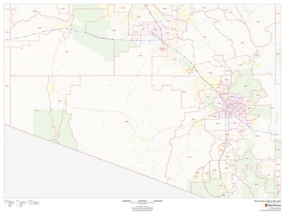 Pima County, Arizona ZIP Codes Laminated Wall Map (MSH) | eBay