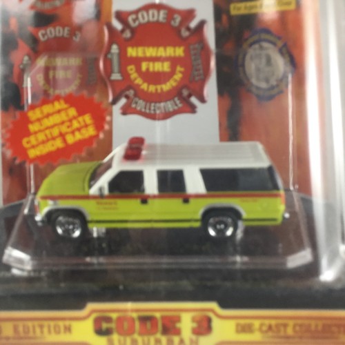 Code 3 1/64th Newark Fire Department Chiefs Suburban #1116 | eBay