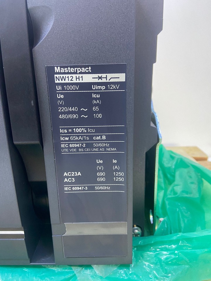 New Schneider Electric NW12H1 Air Circuit Breaker 1200A 3P, Fixed Type ...