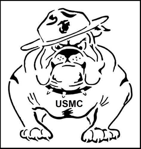 8"x8.5" Clear Plastic Stencil - USMC Bulldog (SN502)***** | eBay