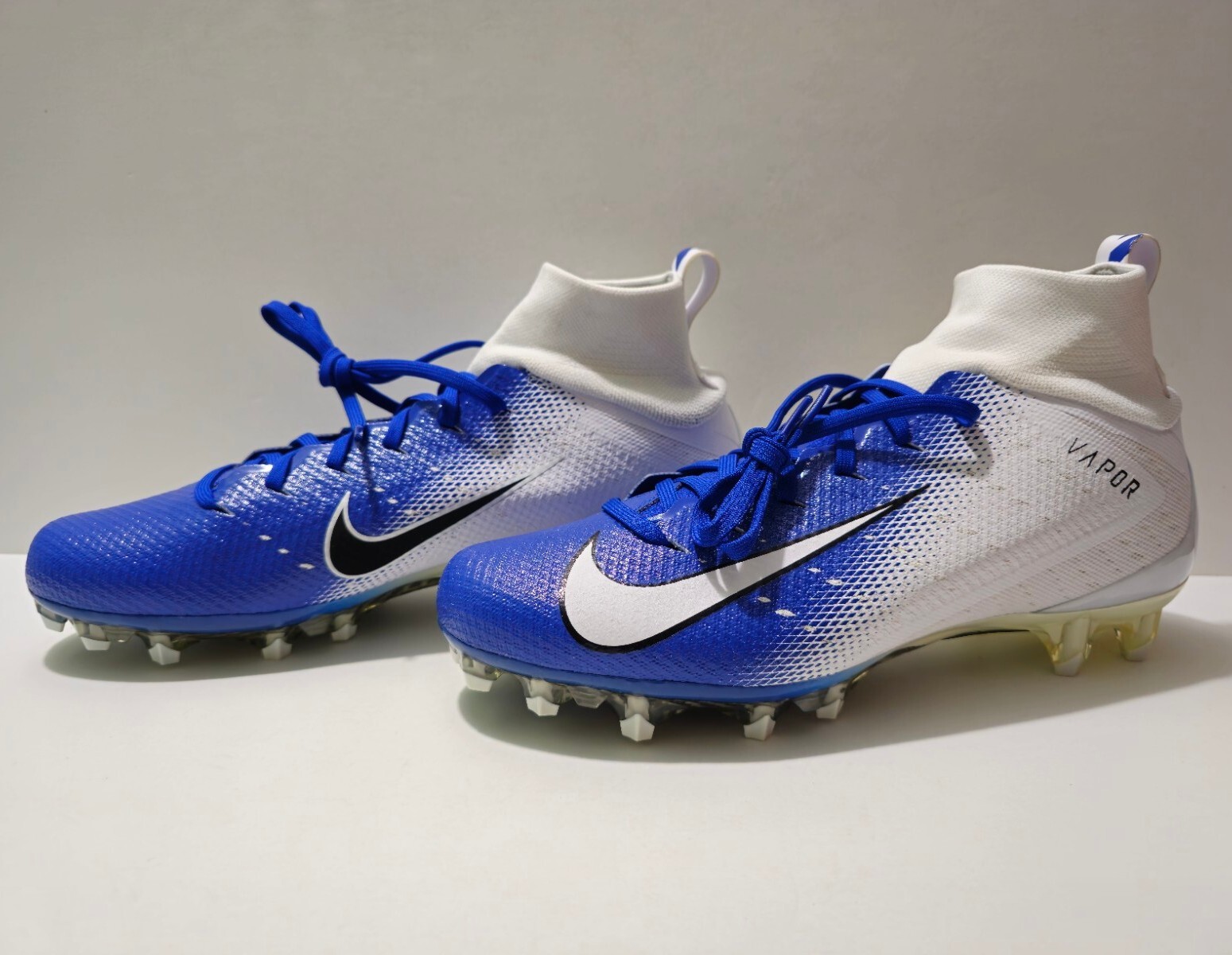 Nike Vapor Untouchable Pro 3 White Blue Men Football Cleats Sz 16 ...