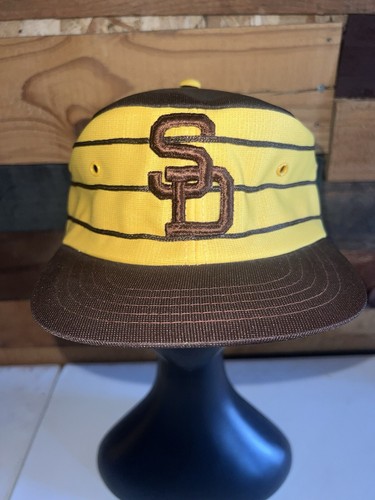 Vintage 70s San Diego Padres MLB Baseball Yellow Pillbox Hat Sports ...