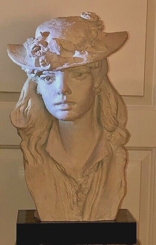 Austin Productions Bust "Young Girl with Roses In Her Hat 1979 Rodin ...