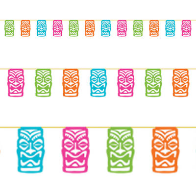Tiki Flag Banner Tropical Hawaiian Island Totem Summer Party Decoration ...
