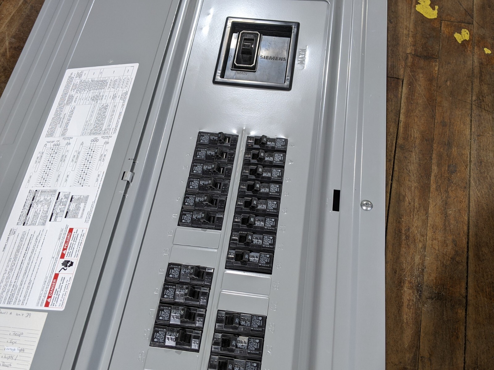 Siemens S4242B3225 Indoor Load Center 225A 120/208/240V 3PH 42 Cir Main ...