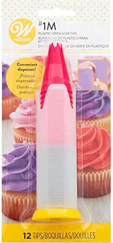 Wilton Pop-Up Piping Tip Dispenser With 12 Disposable Piping Tips, Tip ...