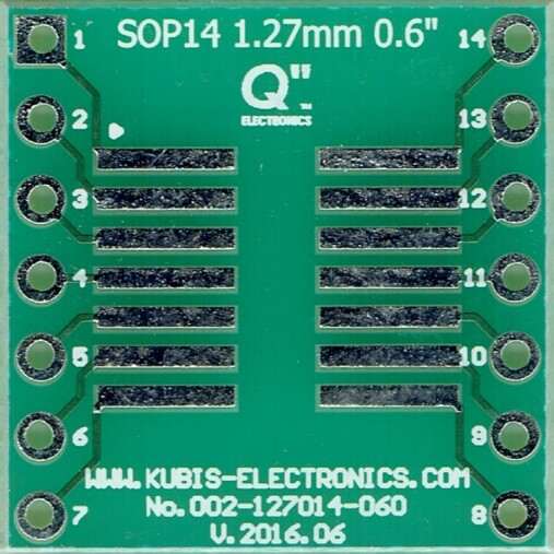 SO14, SOP14, SOIC14, SOL14, SOPJ14, DMP14, PSOP14 1.27mm(0.05") to DIP ...