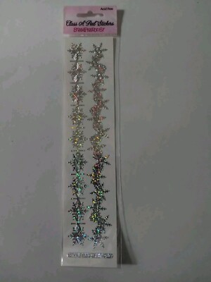 Stampendous Class-A-Peels Mark Silver CHRISTMAS Snowflakes Made Holland ...