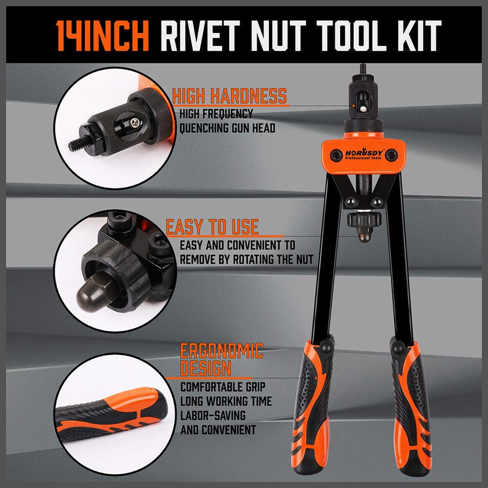 Rivet Nut Gun Kit Rivnut Setting Tools Nut Setter Tool Hand Blind ...