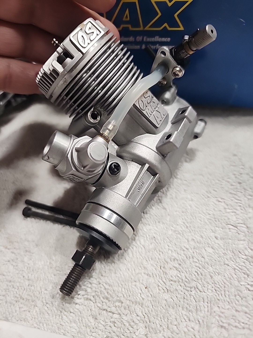 OS Max 46 AX Nitro RC Airplane Engine with 873 Muffler CLEAN UNTESTED ...