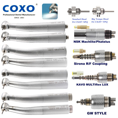 COXO Dental Fiber Optic LED Handpiece For KAVO/Sirona/NSK Coupler 6H ...