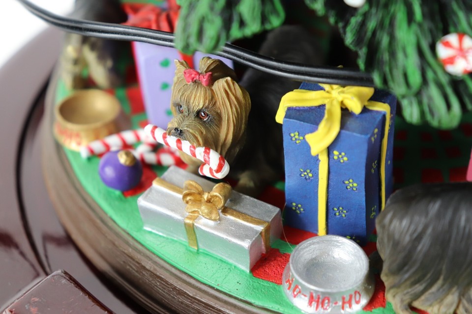 Danbury Mint Yorkie Yorkshire Terrier Dog Christmas Tree Lighted ...