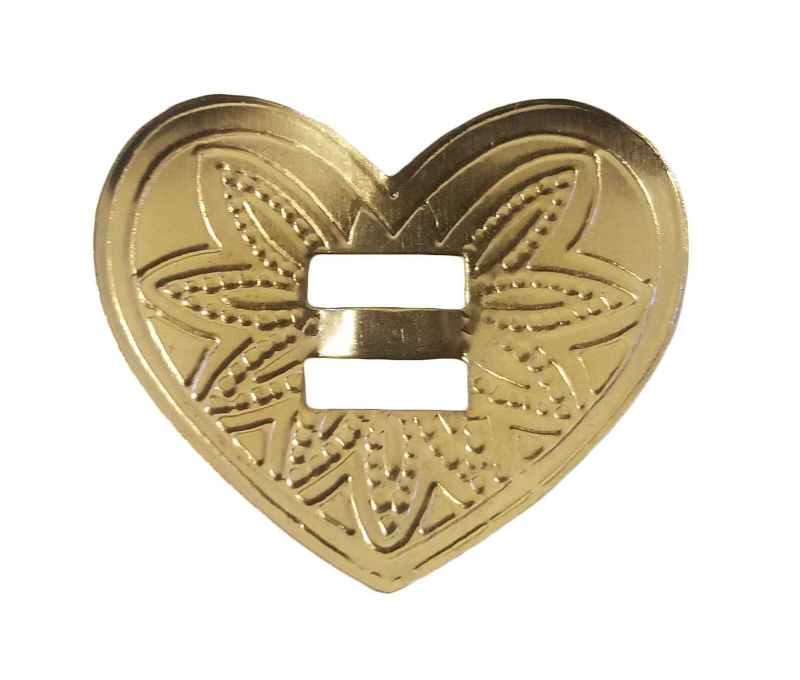 10 Silver Heart Metal Western Bolo Slotted Concho Slides Scarf Belt ...