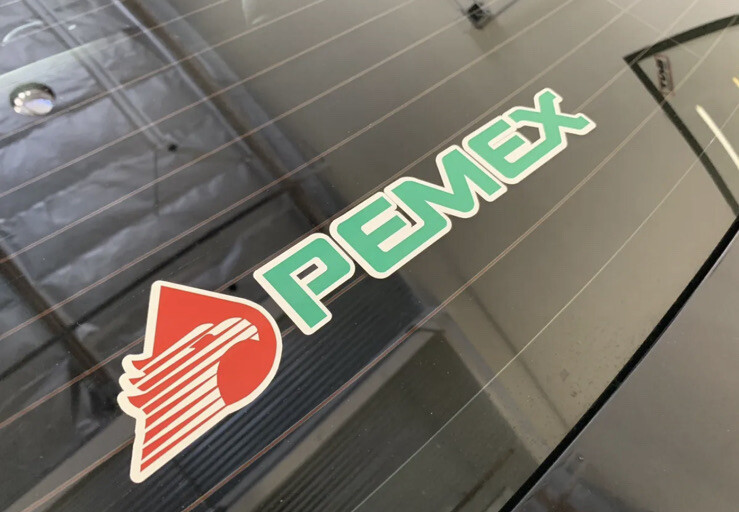 Pemex Mexico Gas Station Window Vinyl Decal Sticker 19” | eBay