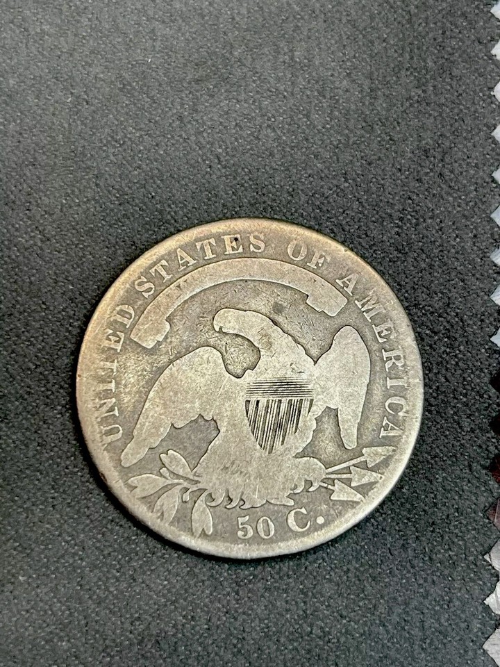1836 Half Dollar Silver 50c Lettered Edge Capped Bust Silver Coin ...