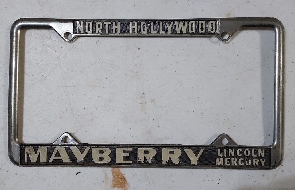 Original North Hollywood CALIFORNIA License Plate Frame Mayberry ...
