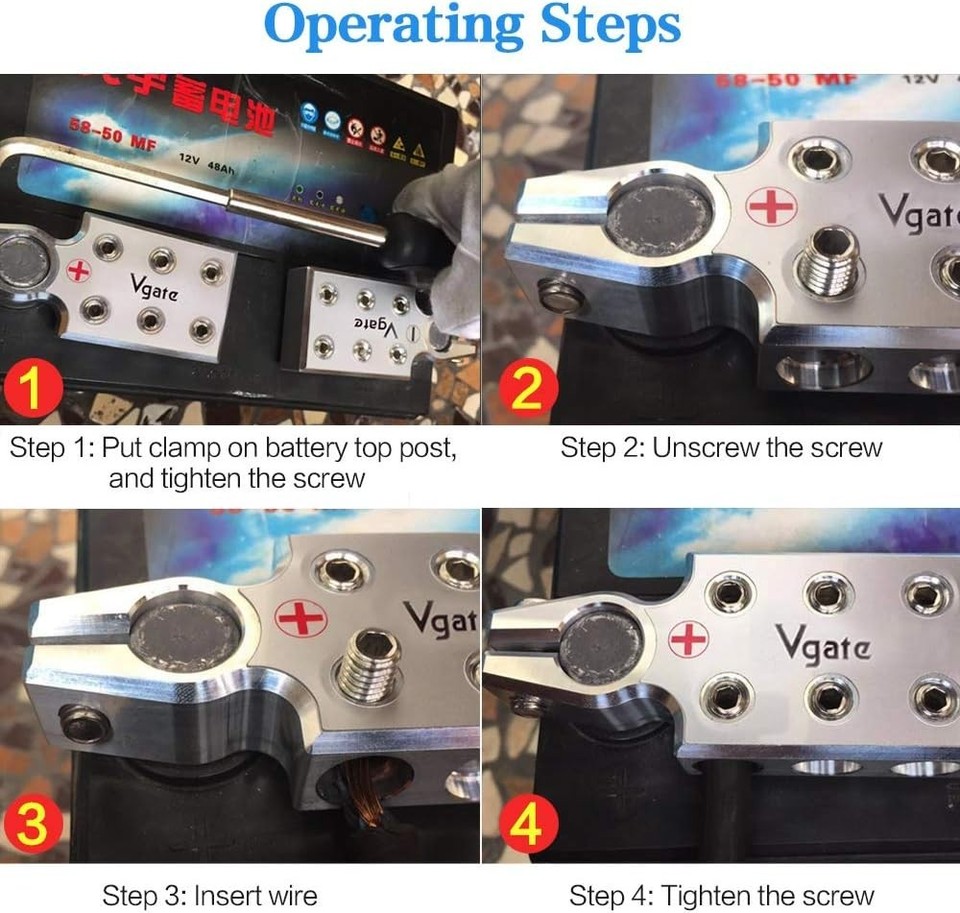 Top-Quality 6x1/0 AWG Battery Terminals - Secure Fit for Various ...