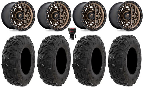 Fuel Unit 15" Wheels Bronze 32" Harvester Tires Polaris Ranger XP 9/1K ...