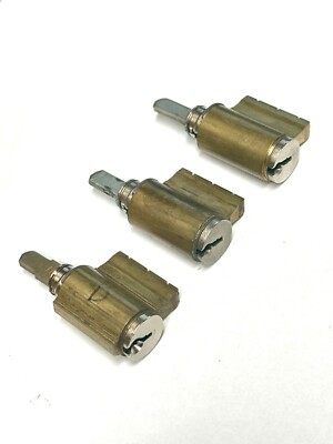 LOT OF 3 SARGENT CYLINDERS, 630 FINISH, LA KEYWAY, ALL PINNED DIFFERENT ...