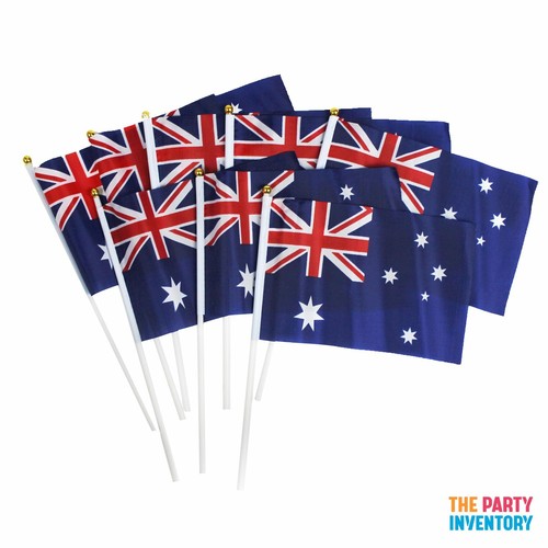 Australian Hand Signal Flag (8pcs) Australia Day Mini Small Parade ...
