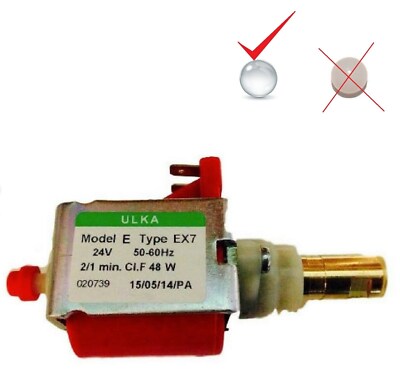 EX7 / EP7 COFFEE MACHINE WATER PUMP PYREX GLASS MINERAL CRYSTAL VALVE ...