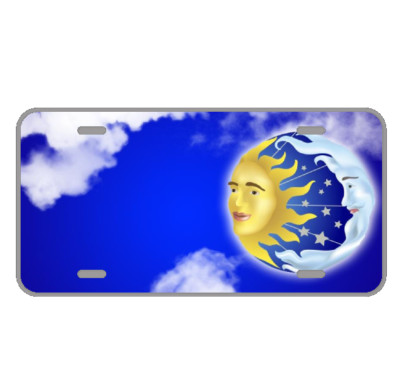 Custom Personalized Novelty License Plate With Earth Sun And Moon Add ...