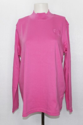 BLAIR Essential L/S Mock Turtleneck Top, Women's Size L, Winter Rose ...