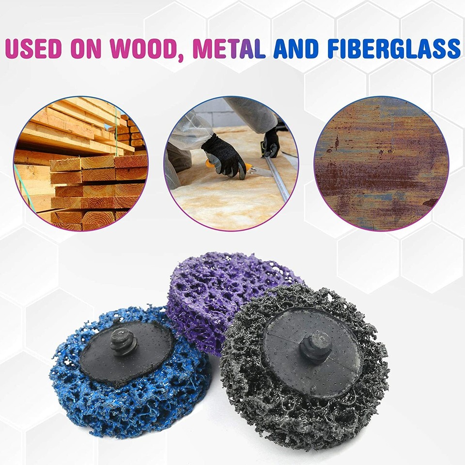 12 PACK 2'' Roloc Strip Disc Wheel Paint Rust Removal Surface ...