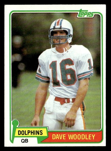 David Woodley 1981 Topps Card #174 Miami Dolphins LSU | eBay