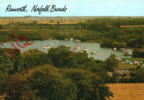 Postcard-:Ranworth, Malthouse Broad from the Church Tower, Norfolk ...