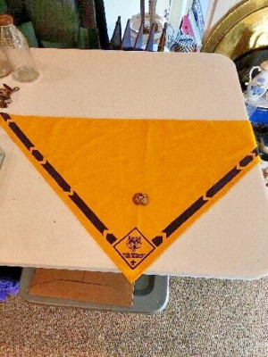 Vintage Yellow Cub Scouts Scarf Scarve Wrap Covering Neckerchief With ...
