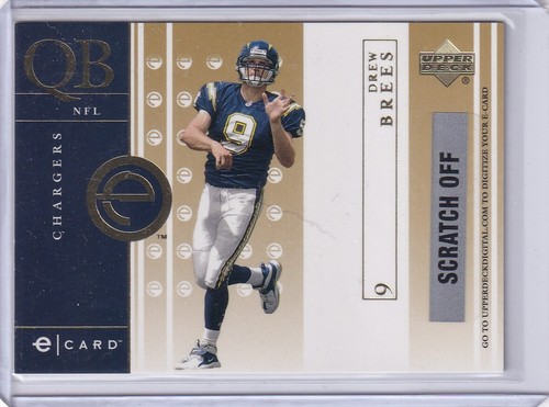 DREW BREES 2001 Upper Deck E-Card #EDB Chargers | eBay