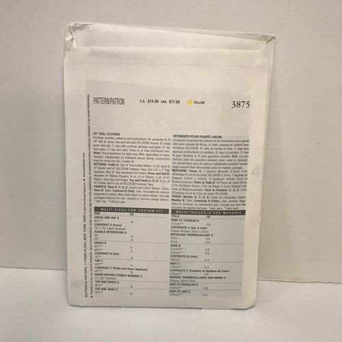 Lot Of Butterick B4817 For Women’s,3875 For Dolls Sewing Patterns | eBay